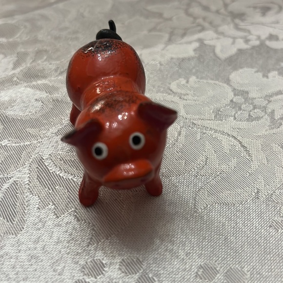 Art | Handmade Mexican Wooden Bobblehead Orange Pig | Poshmark
